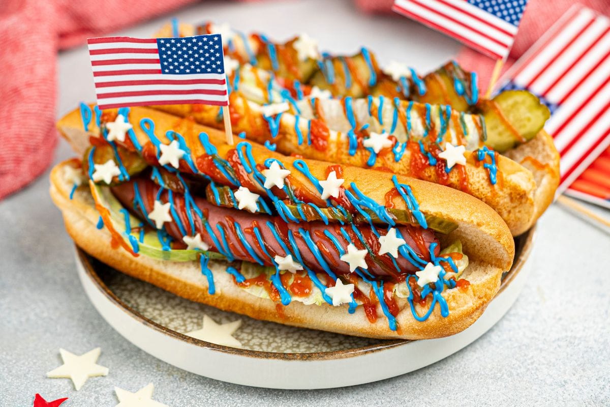 Fourth of July Hot Dogs - Yum and Yummer