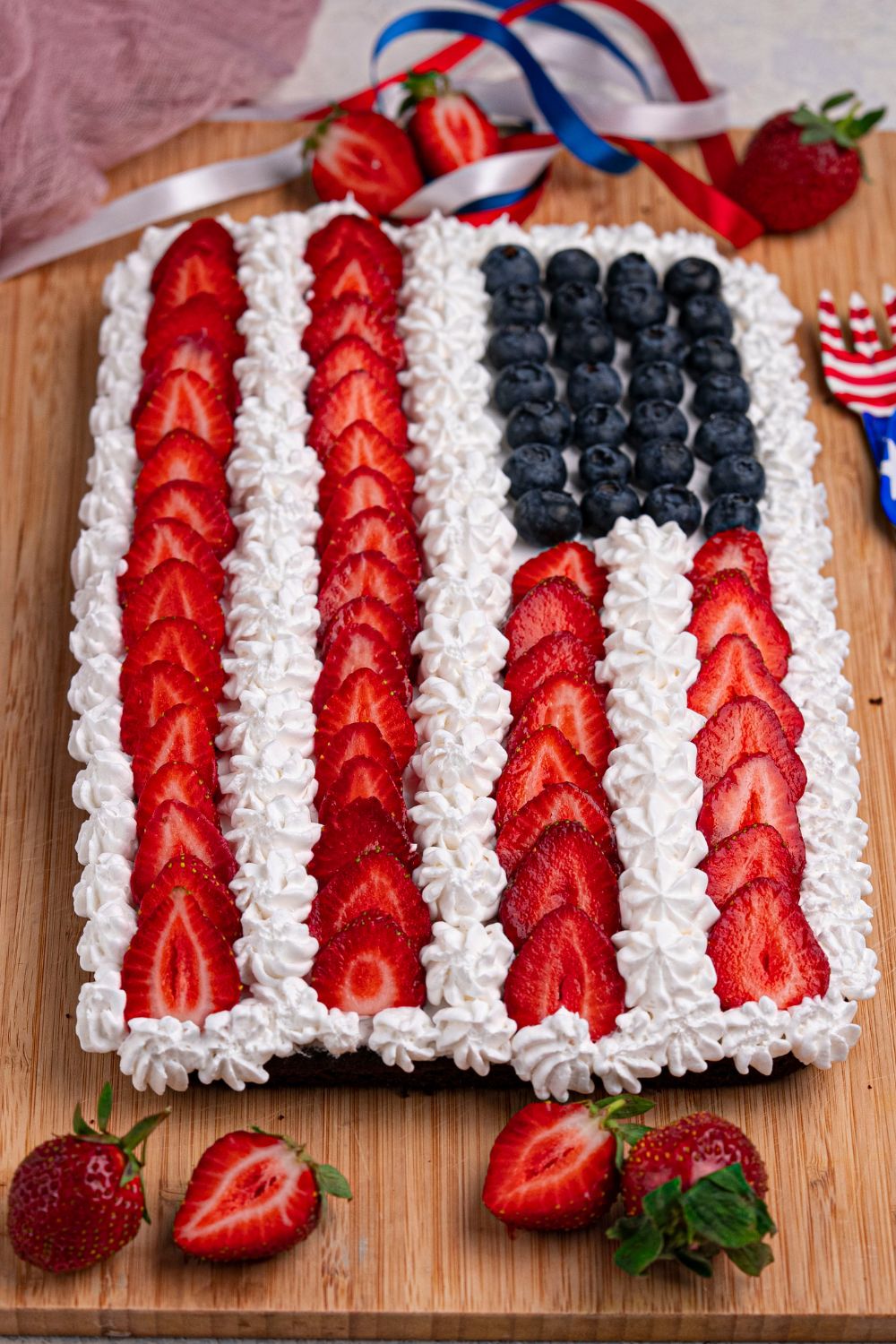 American Flag Cake - Yum and Yummer